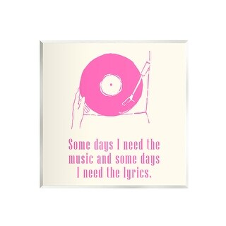 Stupell Somedays Music and Lyrics Phrase Wall Plaque, Design By Melissa ...