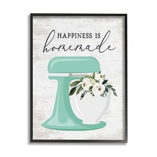 Stupell Happiness is Handmade Phrase Framed Giclee Art Design by ...