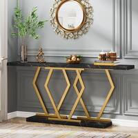 Gold Entryway Table Modern 39-Inch Console Table Accent Table - Bed ...