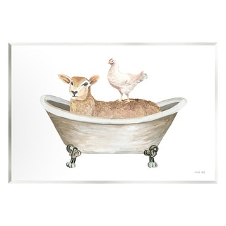 Stupell Country Bathroom Animals Wall Plaque Art Cindy Jacobs - Bed ...