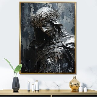 Designart "Christianism Judas Silver Shadows I" Christianity Framed ...