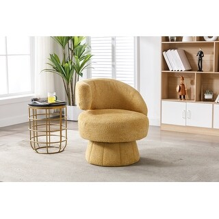 360 Degree Swivel Cuddle Barrel Accent Chairs with Wide Upholstered ...