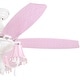 Taylor & Olive Calendula 48-inch White/ Pink LED Ceiling Fan - Bed Bath ...