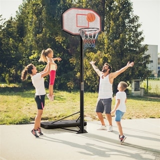 Yaheetech 43" Adult Basketball Hoop Stand 7-10ft Adjustable Height ...