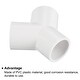 0.8" PVC Pipe Fittings 2pcs 3 Way Y Shape Water Joint Connectors ...