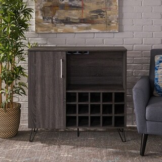 Lochner Mid Century Modern Wine Rack Bar Cabinet - Bed Bath & Beyond ...