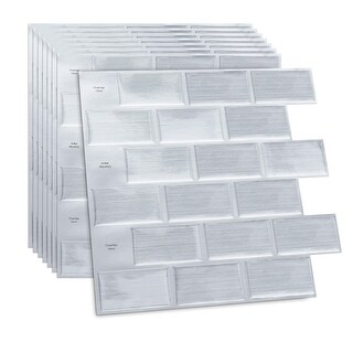12"x12" Peel and Stick Backsplash Tile for Kitchen Sliver Subway Tile ...