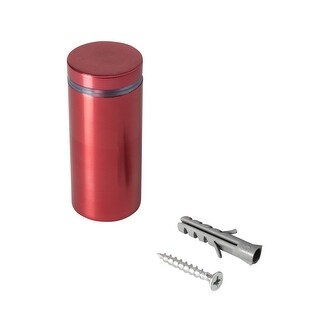 Sign Standoff 1" Diameter x 2" Barrel Length Cherry Red Aluminum Eco ...