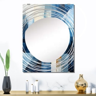 Designart "Blue And White Nautical Shapes III" Coastal Minimalism ...
