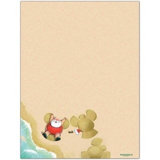 Stonehouse Collection Beach Sand Angels Holiday Stationery - 8.5 x 11 ...