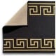 Custom Size Greek Key Black 26 Inch Wide Non-Slip Stair Runner Rug ...