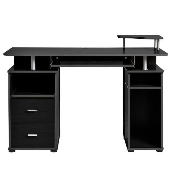 Essential Home Office Computer Desk with Pull Out Keyboard Tray and ...