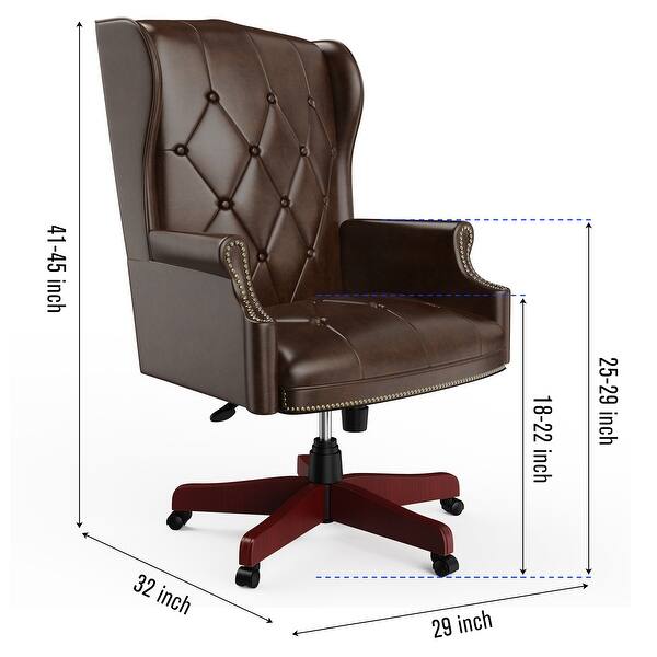 Luxury Leather Executive Office Chair Ergonomic Design High Back ...