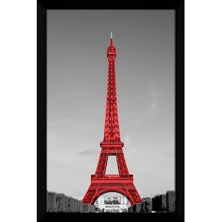 "Eiffel Tower in Red (Vertical)" Print on Acrylic - Bed Bath & Beyond ...
