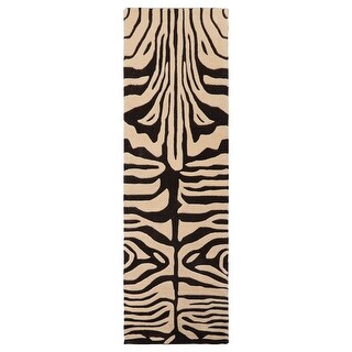 Modern Zebra Print Beige Wool Rug Hand Tufted Oriental Multi Sizes ...