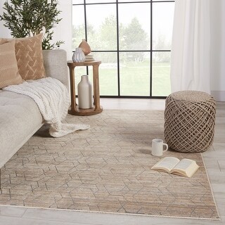 Kalem Trellis Tan/ Gray Area Rug - Bed Bath & Beyond - 33659528