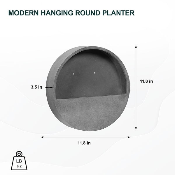 Pottery Pots Wally Fiberstone Indoor Outdoor Modern Hanging Round ...