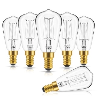 6 Pack Vintage Edison Light Bulbs, ST38 Dimmable Light Bulbs,2700K Warm ...