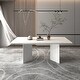 Extendable Dining Table, Wooden Kitchen Table with V-Shaped Legs ...