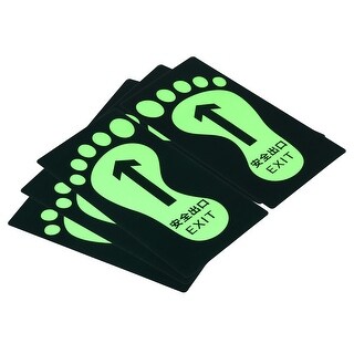 6Pcs 11.6" x 6.1" Self Adhesive PVC Exit Sticker Sign, Green - Bed Bath ...