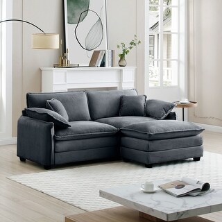 L-Shaped Two-Seater Sofa with Footrest Offers Comfort and Style - Bed ...