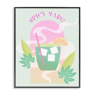 Stupell Spicy Marg Cocktail Framed Giclee Art Design By Daphne Polselli ...