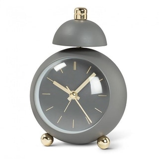Gray With Bell Ball Alarm Clock - Bed Bath & Beyond - 42472946