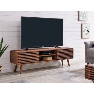 NPD Furniture Wilson 58 Inch Slat Low TV Stand - Bed Bath & Beyond ...