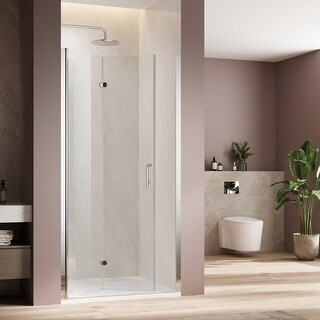 Swing double glass panel shower door - Bed Bath & Beyond - 43034402