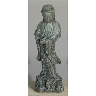 25" Asian Woman Outdoor Garden Statue - Olive Finish - Bed Bath ...