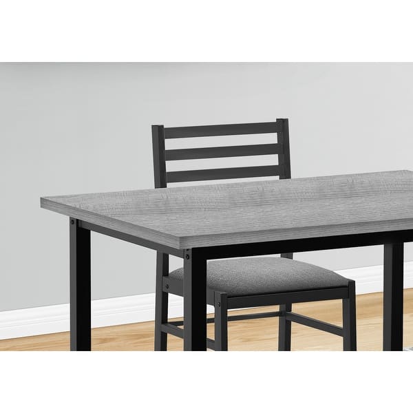 Rectangular Laminate Top Dining Table Set - Black and Gray - 5 Piece ...