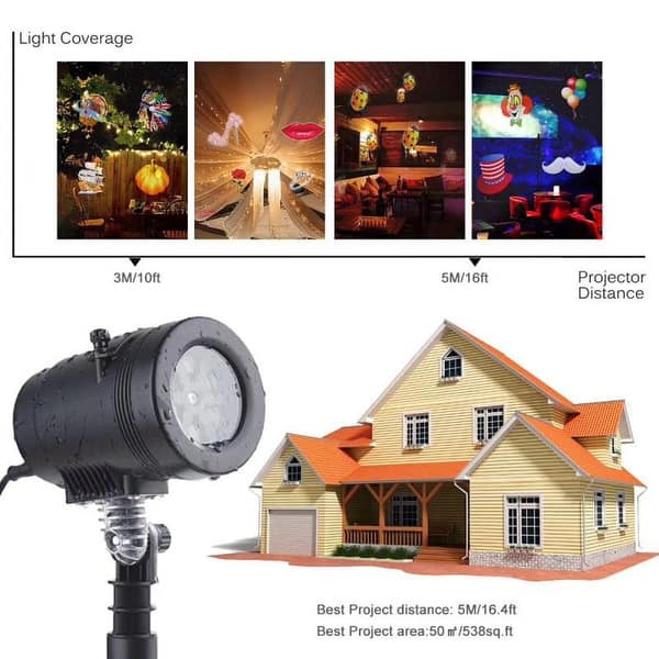Colorized Auto Moving Projection Lights With 14 Replaceable Lens Auto ...