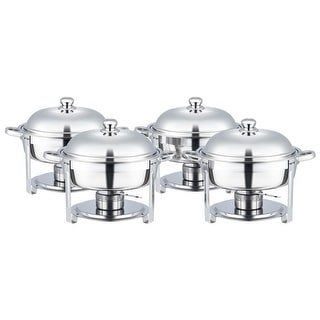 4 Packs Stainless Steel 5 Quarts Round Chafing Dish - Bed Bath & Beyond ...