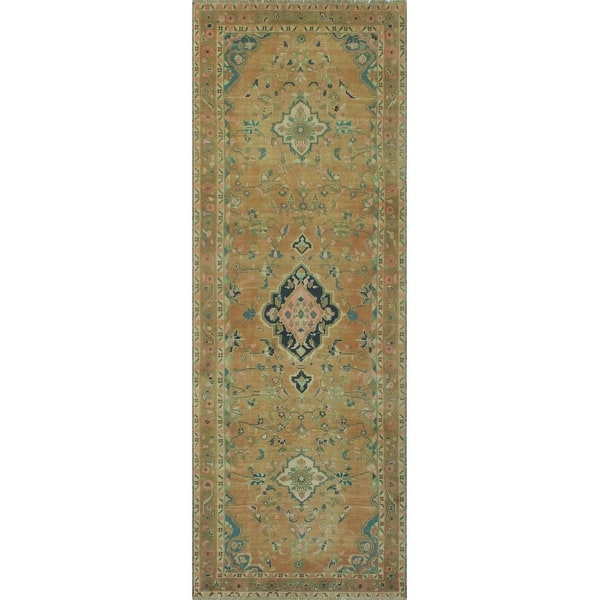 Noori Rug Vintage Distressed Caitlyn Beige/Rust Runner - 3'5" x 9'7 ...
