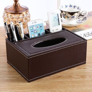 Multifunctional leather tissue box - Bed Bath & Beyond - 40114440