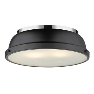 Golden Lighting Duncan 2 Light 14" Wide Semi-Flush Ceiling Fixture ...