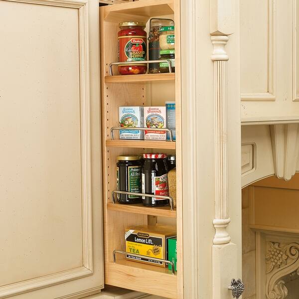 Rev-A-Shelf Pull Out Wall Filler Cabinet Wooden Organizer, 33" Hgt, 432 ...