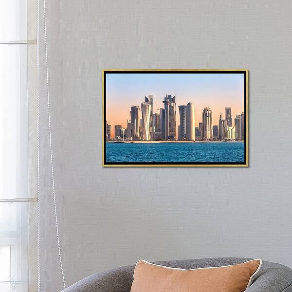 iCanvas "Doha Skyline, Qatar I" by Matteo Colombo Framed Canvas Print ...