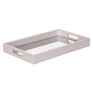 White Raised Bubble Tray with Bevelled Mirror - Bed Bath & Beyond ...