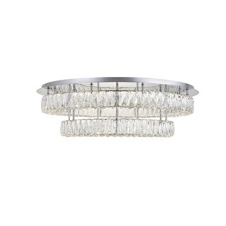 Madelyn LED light Flush Mount Clear Royal Cut Crystal - 34"W X 7.9"H ...