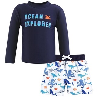 Hudson Baby Boys Swim Rashguard Set, Ocean Explorer - Bed Bath & Beyond ...