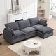 Modular Sofa, Velvet Large U-Shaped Couch Comfy Upholstered 3-Seat Sofa ...