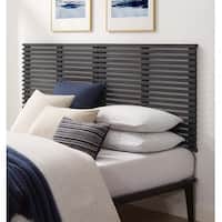 Vidalia Mid-century Modern Charcoal Wooden Floating King Size Headboard ...