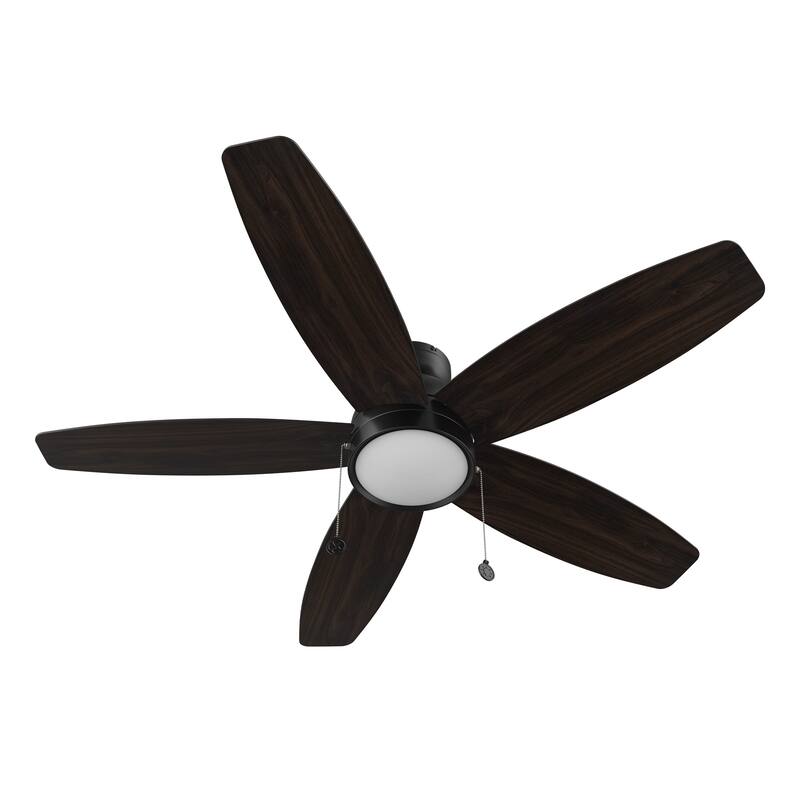 Cerus 52-inch Indoor Ceiling Fan with Pull Chain,Dimmable LED Light Kit & Reversible DC motors ...