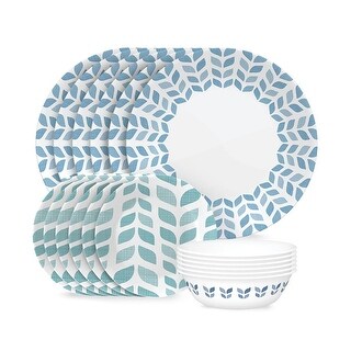 Global Collection Vitrelle 18-Piece Dinnerware Set, Triple Layer ...