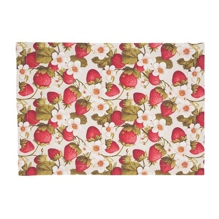 Breezy Juicy Strawberry Placemat (Set of 4) - Bed Bath & Beyond - 42558019