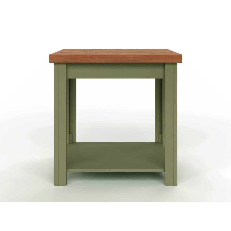 Home Vineyard 24 inch Side Table, No Assembly Required, Sage Green and ...