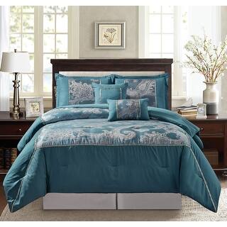 Somerton 5-Piece Paisley Jacquard Comforter Set - Bed Bath & Beyond ...