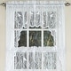 Sweet Home Collection Songbird Motif White Knit Lace Window Curtains ...
