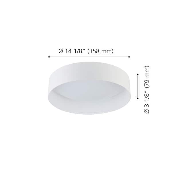 EGLO Ester - Ceiling Light - White Finish - White Acrylic Shade - Bed ...